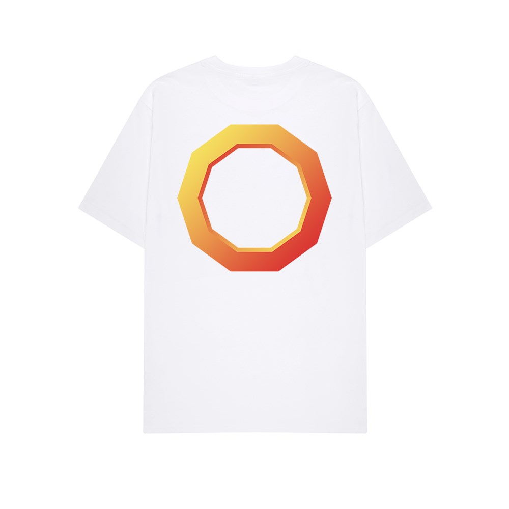 Hybrid Minds Gradient T-Shirt [Yellow & Orange on White]