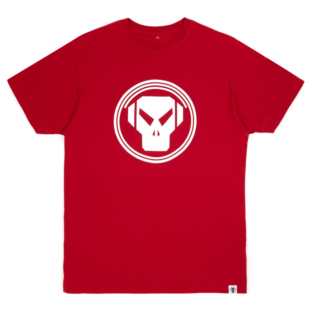 Metalheadz Logo T-Shirt [White on Stereo Red]