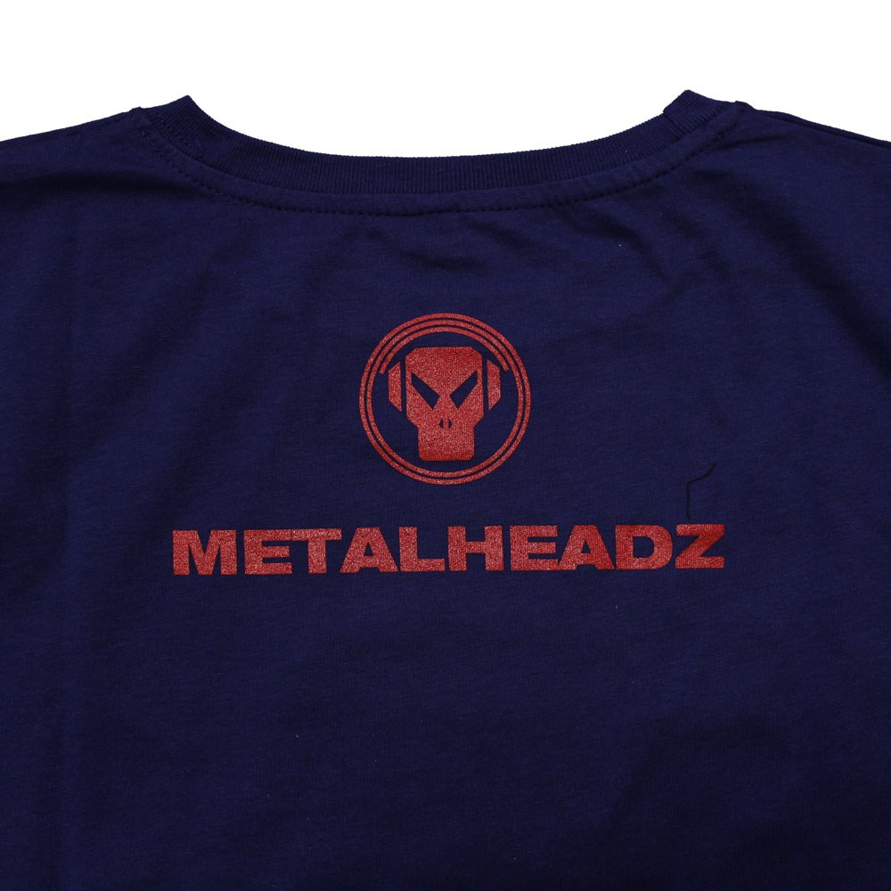 Metalheadz Logo T-Shirt [Red on Light Navy]