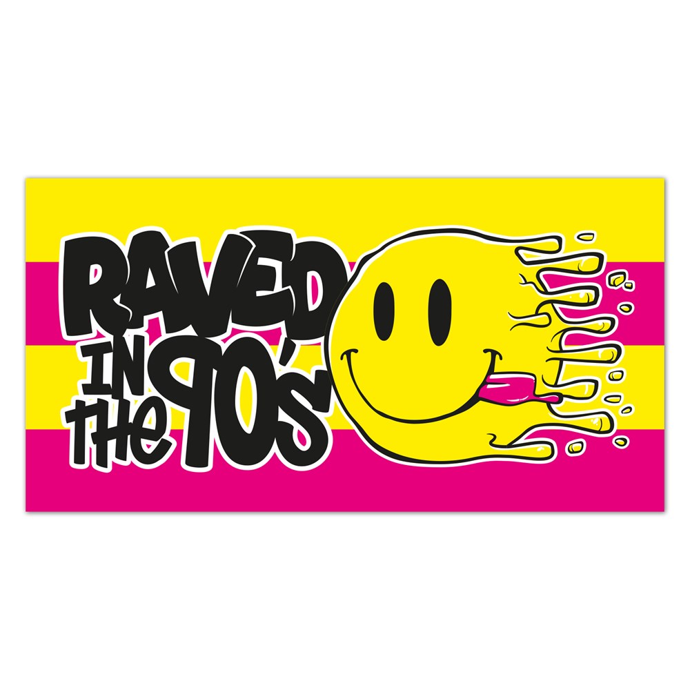 Raved In The 90's Car Sticker