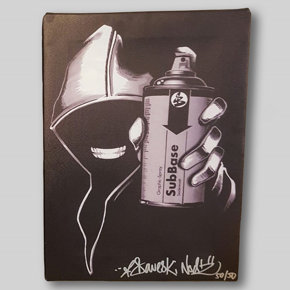 SIGNED NODZ CANVAS - HELD CAN EDITION